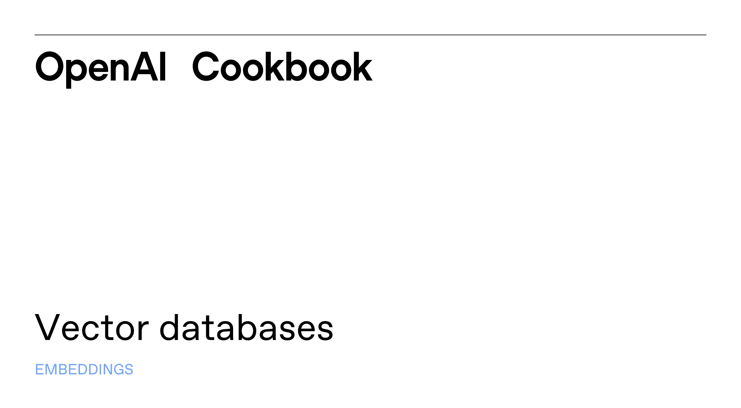 Vector databases | OpenAI Cookbook Vector databases | OpenAI Cookbook